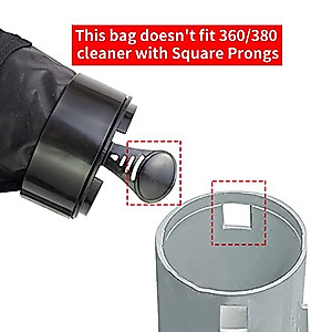 UCEDER Black Nylon Mesh Pool Cleaner Bags,All Purpose Filter Bag K13 K16 with Zipper Replacement for Polaris 280 and 480 Pool Cleaner(2 Pack)