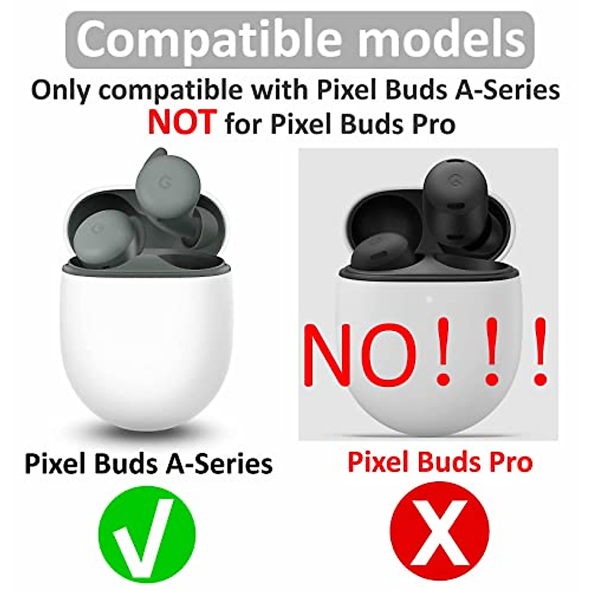 Memory Foam Tips Compatible with Google Pixel Buds A-Series Ear Tips, 6 Pairs No Silicone Noise Reduce Comfortable Fit in Case Eartips Compatible with Google Pixel Buds A Series - S/M/L Black