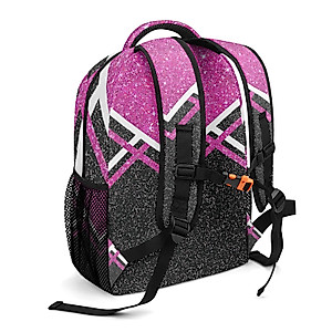 XOZOTY Rose Red Cheer Cheerleader Backpack Personalized Name Bag Bookbags Daypack for Kids Adult