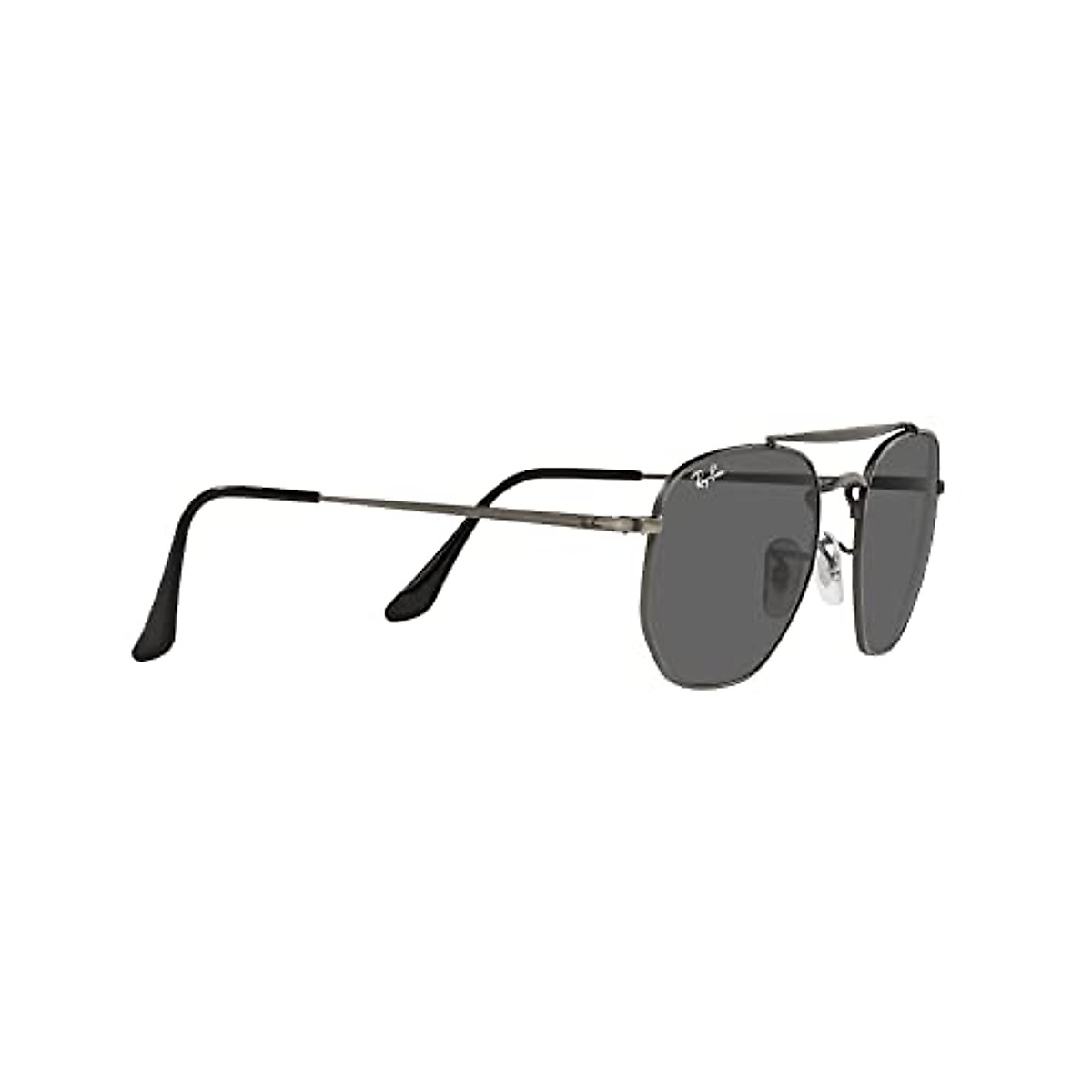 Ray-Ban RB3648 The Marshal Square Sunglasses, Antique Gunmetal/Dark Grey, 54 mm