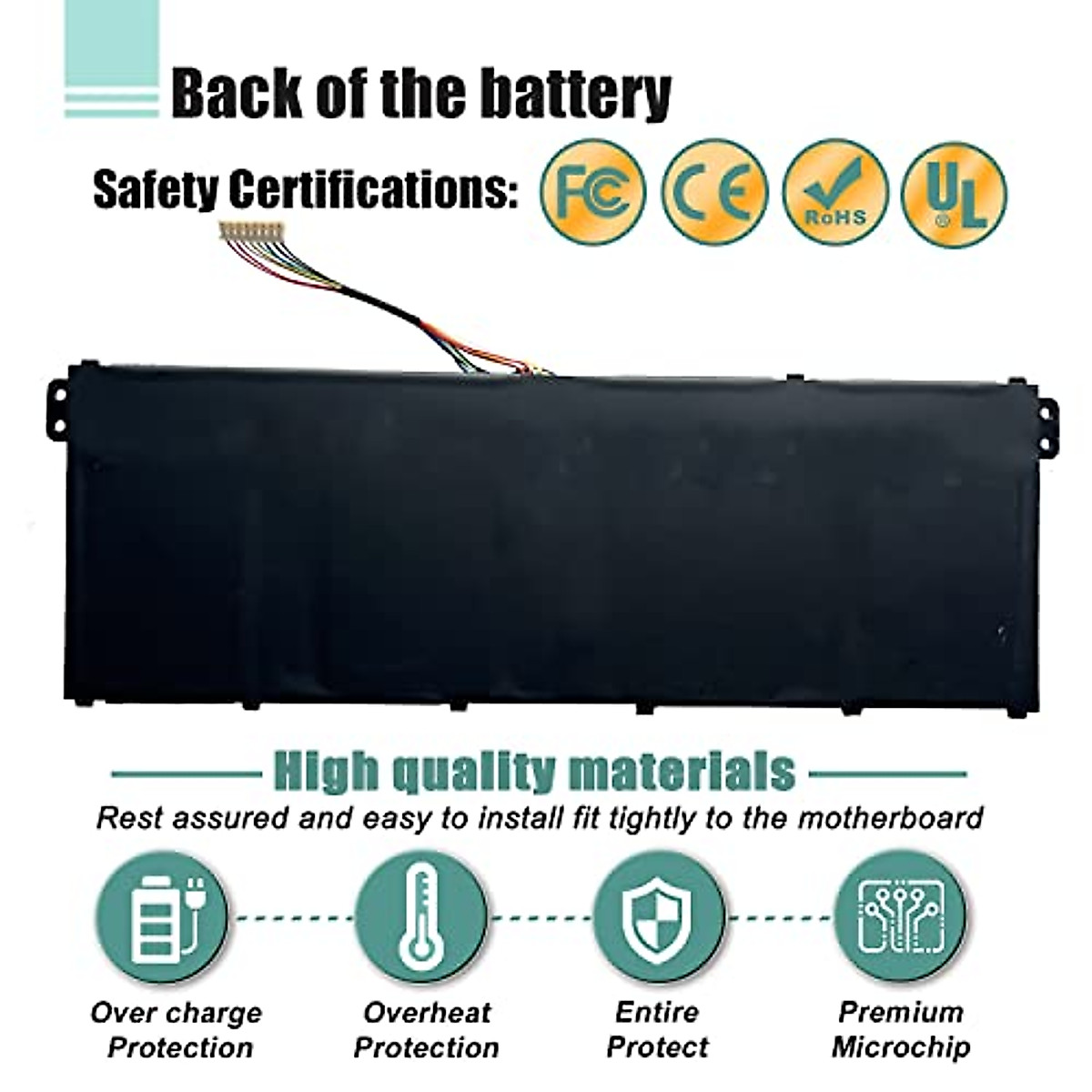 BOWEIRUI AP19B5L Laptop Battery Replacement for ACER Aspire 5 A515-43 A515-43G A515-52 A515-52G, Swift 3 SF314-42 SP314-21N-R5FR, Vero AV15-51 Series KT.0040.5010 KT00405010 Battery (15.4V 54.6Wh)