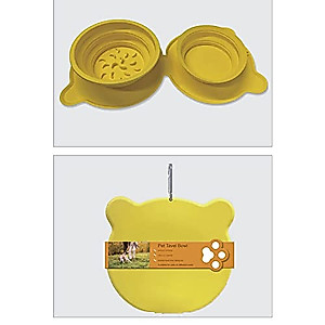 AHEGAS Dog Food Bowl Foldable Silicone Pet Bowl Portable Pet Travel Feeding Bowl Folding Puppy Cat Bowl Outdoor Food Dispenser Feeder ( Color : Blue )