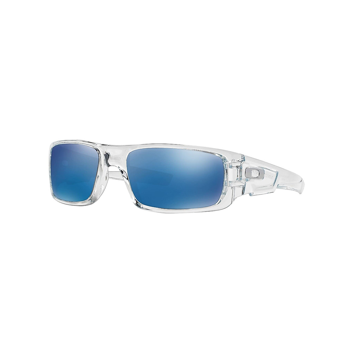 Oakley Men's OO9239 Crankshaft Rectangular Sunglasses, Polished Clear/Ice Iridium, 60 mm