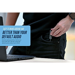 Creative Sound Blaster PLAY! 4 Hi-res External USB-C DAC and Sound Adapter Ft. VoiceDetect Auto Mic Mute/Unmute, Two-way Noise Cancellation, Bass Boost/Dynamic EQs, for Video Calls on Windows PC