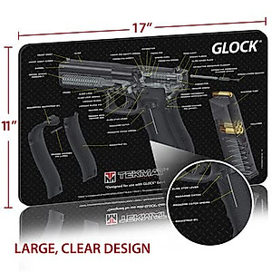 TekMat Glock Cut Away Mat, Black, One Size, TEK-R17-GLOCK-CA