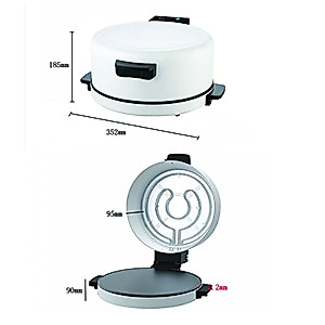 Pizza Maker - Electric Nonstick Boiler - Countertop Pizza & Quesadilla Oven, Pita Bread, Cookware, Red Pizza Maker