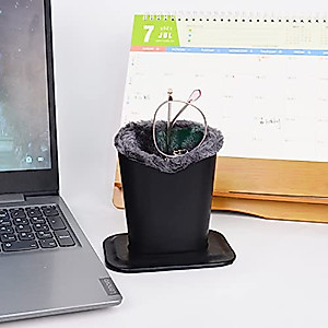 Bleiou Pack of 2 Soft Plush Lined Eyeglasses Holder Stand Protective Glasses Holder Stand (Style D)