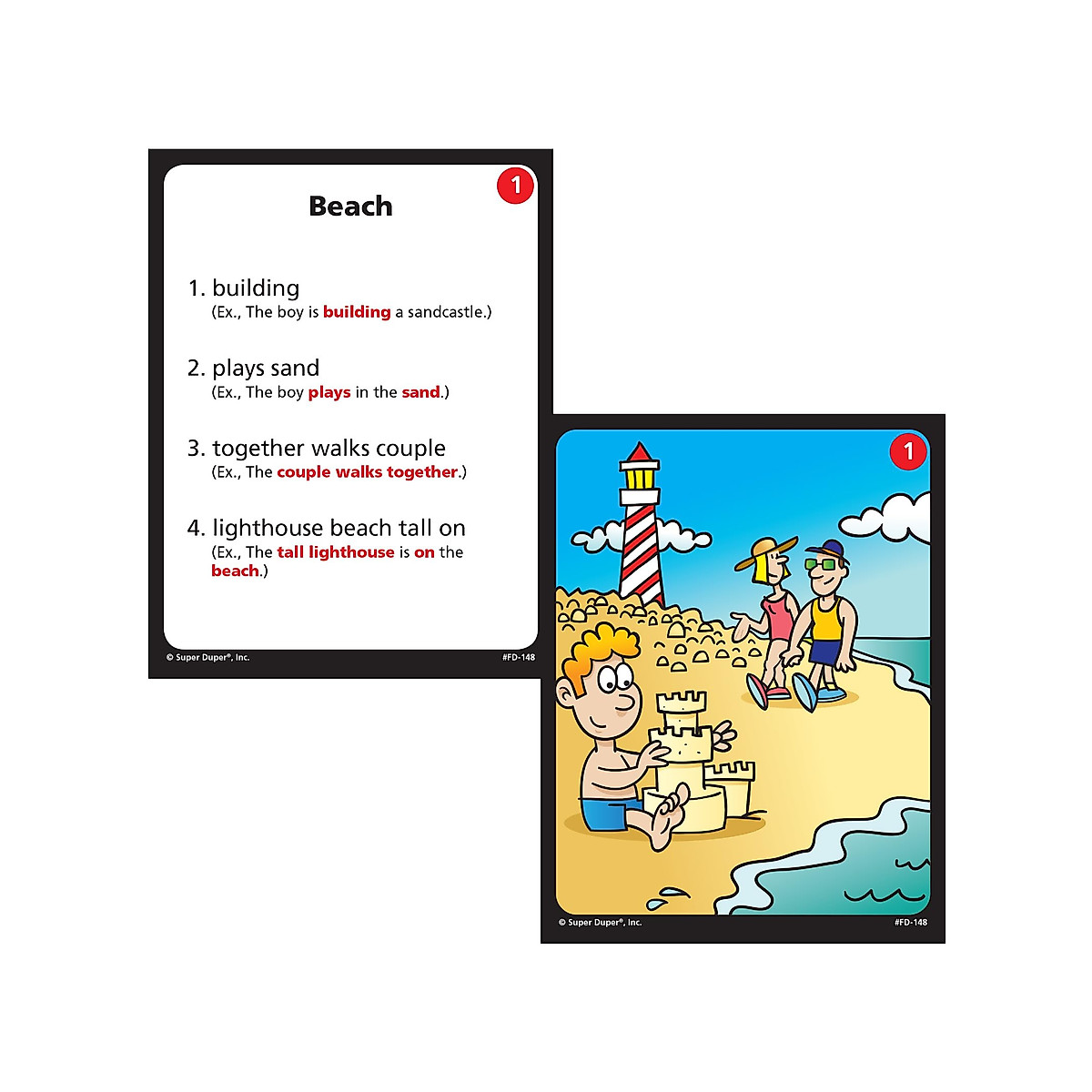 Super Duper Publications | Sentence Building Fun Deck | Speech Therapy Flash Cards for Grammar | Educational Learning Materials for Children