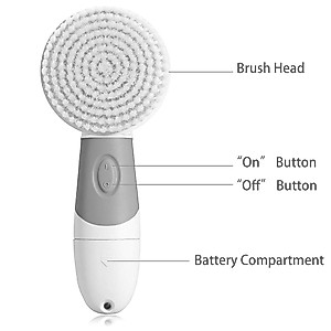 Facial Cleansing Brush 4 in 1 Kit Microdermabrasion Exfoliation Electric Waterproof Makeup Cleanser with 4 Brush Heads for Blackhead Remover Acne Dead Oily Sensitive Dry Skin