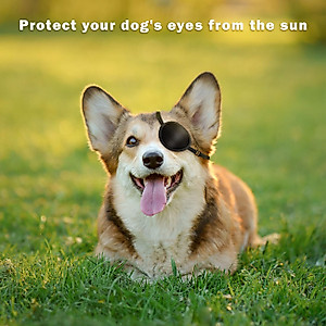 Dog Eye Patch Eye Patch Premium Dog Single Eyepatch Adjustable Soft Eyepatch Dogs Eye Covering for for Small Medium Large Dogs Cats Eye Injuries After Surgery Wounds