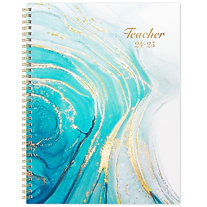 Teacher Planner 2024-2025 - July 2024-June 2025, Teacher Lesson Planner 2024-2025, 8'' × 10'', Lesson Planner Book for Teachers, Weekly Monthly Planner with Printed Monthly Tabs, Inspirational Quotes