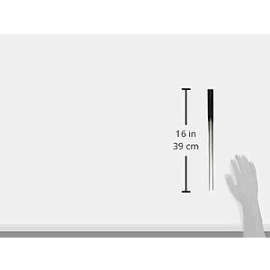 Honyaki Stainless Steel Black Plywood Hex Handle Chopsticks 240mm