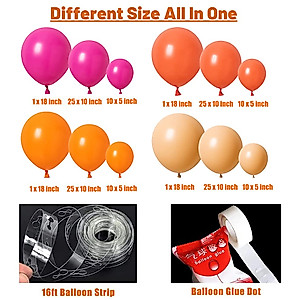 Beaumode Tropical Luau Party Balloon Garland Arch Kit for Hawaiian Beach Pool Theme Aloha Party Birthday Flamingo Party Backdrop Decorations and Suppliers (Rose Orange Blush)