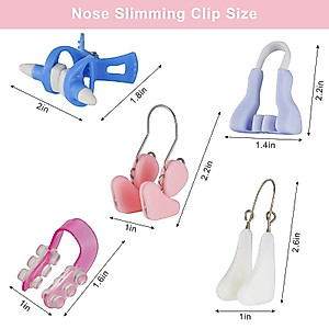 5 Pcs Nose Shaper Clip Nose Up Lifting Pain-Free Nose Bridge Straightener Corrector, Soft Safety Silicone Nose Slimming Device for women men (Multi)
