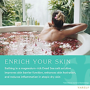 Yareli Dead Sea Bath & Foot Soak, Unscented Magnesium Bath Salt Flakes, Alternative to Epsom Salt, 5lbs with Over 250,000mg of Elemental Magnesium Per Bag