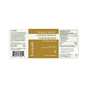 2024 Everpath Upgraded Immune Support for Dogs and Cats - 2 Fluid Ounces/60mls | USA Made| Strengthens & Improves Immune Health | Supports Overall Health and Vitality | Natural Solution for Pets
