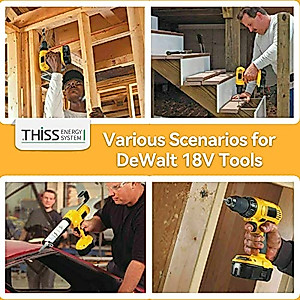 THISSENERGYSYSTEM THISS 2Pack 6.0Ah Lithium-Ion DC9096 DC9098 Replacement for DeWalt 18V Battery XRP DC9099 DW9095 DW9096 DW9098 DC9182 DE9096 DE9095 Compatible with DeWalt Battery 18V Tools