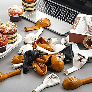 45 Pieces 12 Inch Coworker Going Away We Will Miss You Farewell Balloon funny goodbye party later traitor deco Office Balloons Retirement Latex Balloon with 2 Ribbon Colleague (Black, Gold, White)