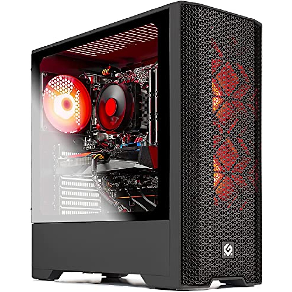 Skytech Gaming Blaze 3.0 Black Gaming PC Desktop – AMD Ryzen 5 3600 3.6 GHz, RX 6600XT, 1TB NVME SSD, 16G DDR4 3200, 600W Gold PSU, AC Wi-Fi, Windows 10 Home 64-bit