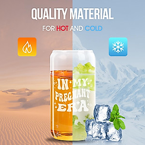 Pregnancy Gifts -Mom to Be Gift, Gifts for Pregnant Women -Pregnancy Gifts for Expecting Mom, New Mom, First Time Mom,Mom to Be -Pregnant Mom Gifts -In My Pregnant Era 16Oz Glass Cup