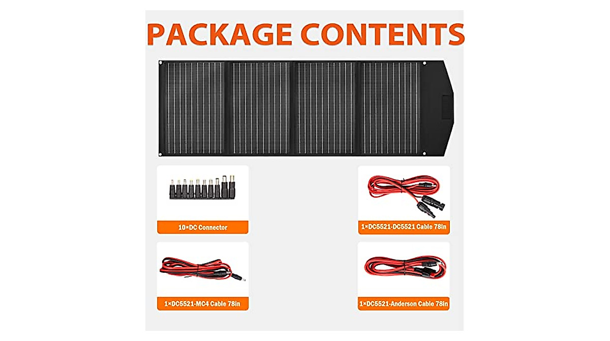 TISHI HERY 120W Solar Panel - Portable Power for Travel