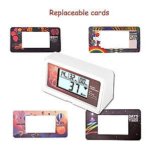 Runleader Digital 9999 Days Timer,Countdown Tracking,Target Event Reminder,Backlight Display,Battery Replaceable for Vocation Retirement Meeting Anniversary Graduation Wedding Premiere(White).