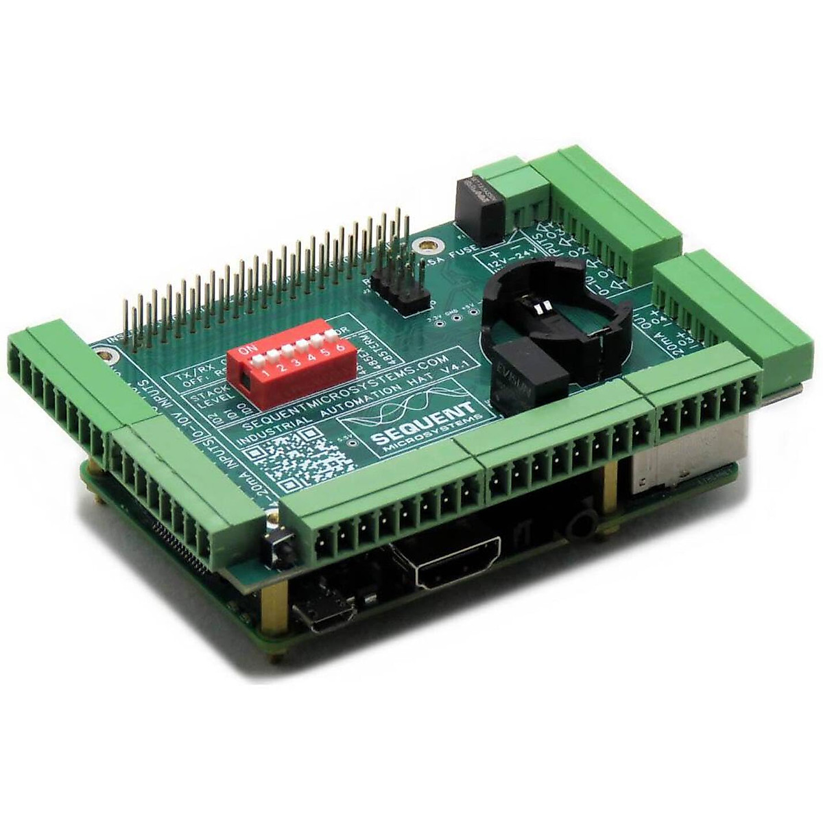Industrial Automation 8-Layer Stackable HAT for Raspberry Pi
