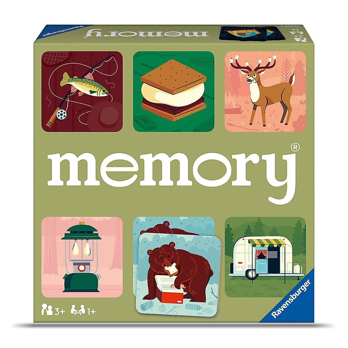 Ravensburger Great Outdoors Memory Game | Fun & Fast Camping Matching Game | Ideal for Boys & Girls, Ages 3 & Up | Builds Focus, Memory & Matching Skills - 20359