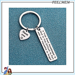 FEELMEM Housekeeper Jewelry Cleaning Squad Housekeeper Gift A Truly Great Housekeeper is Hard to Find Appreciation Gift