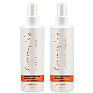 Sunny Isle Jamaican Black Castor Oil Knot Free Forever Leave-In Detangler & Conditioner 8oz (Pack of 2) | Moisturizes & Stimulates Hair Growth | Eliminates Frizz | Men & Women