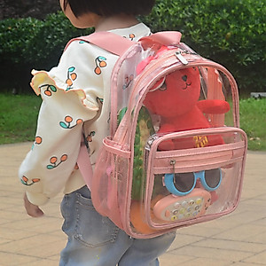 Noy Lacha Girls Clear Backpacks Purses Small Stadium Approved Ita Transparent Travel Daypacks for Teenager