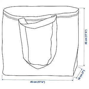 6 Ikea Frakta Shopping Bags 10 Gal Blue Tote Multi Purpose Durable Material