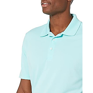 Amazon Essentials Men's Regular-Fit Quick-Dry Golf Polo Shirt (Available in Big & Tall), Aqua Blue, Medium