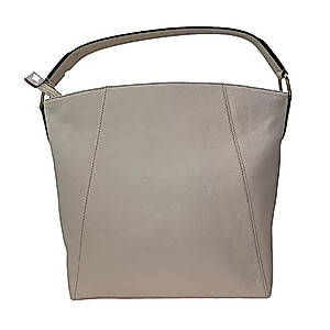 Michael Kors Evie Large Leather Hobo Shoulder Bag (Light Cream)