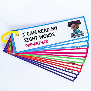 Richardy 220 Sight Words Flashcards, 5 Level Pre-Primer/Primer / 1st Grade / 2nd Grade / 3rd Grade, Toddler Learning Toys, Preschool Learning Supplies Pre K, Preschool, Kindergarten, 1st, 2nd Grade