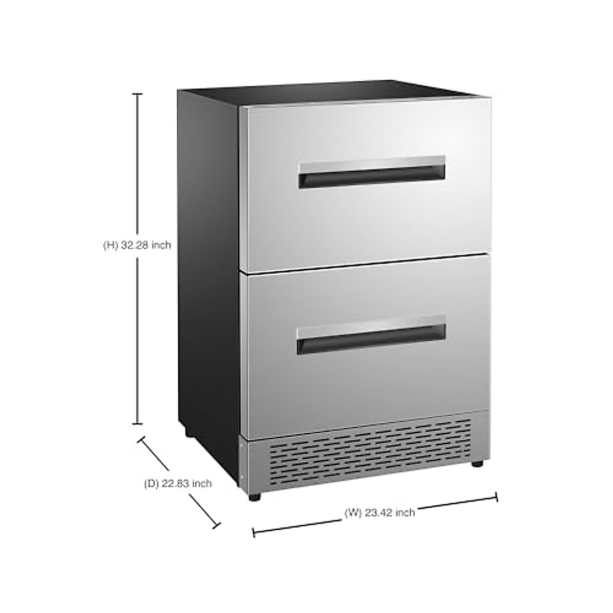 Equator 24" 2 Drawer Convertible Ref/Freezer ADA FS/Builtin Dual Temp Sabbath (Stainless)