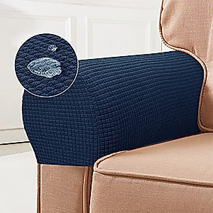 NINEFOX Sofa Armrest Cover Removable Arm Stretch Chair Protector,Polyester,Waterproof
