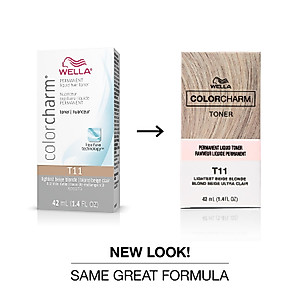 COLORCHARM Permanent Liquid Toners| Neutralize Brass| Free of Parabens| Vegan| T11 Lightest Beige Blonde| 1.4 Fl Oz