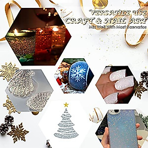 Ceya Holographic Ultra Fine Glitter Powder, 3.5oz/ 100g Iridescent White Craft Glitter Powder 1/128” 0.008” 0.2mm Nail Glitter for Epoxy Resin DIY Craft Tumblers Painting Scrapbooking Christmas Decor