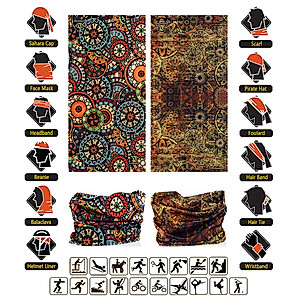 VANCROWN Head Wrap Headband Headwear Neck Gaiter Face Mask Magic Scarf Balaclava Bandana
