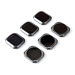 Lens Filters for DJI Mavic 2 Pro Camera Lens Set, Multi Coated Filters Pack Accessories (6 Pack) ND4, ND8, ND16, ND4/CPL, ND8/CPL, ND16/CPL, Upgraded: Works with Gimbal Cover