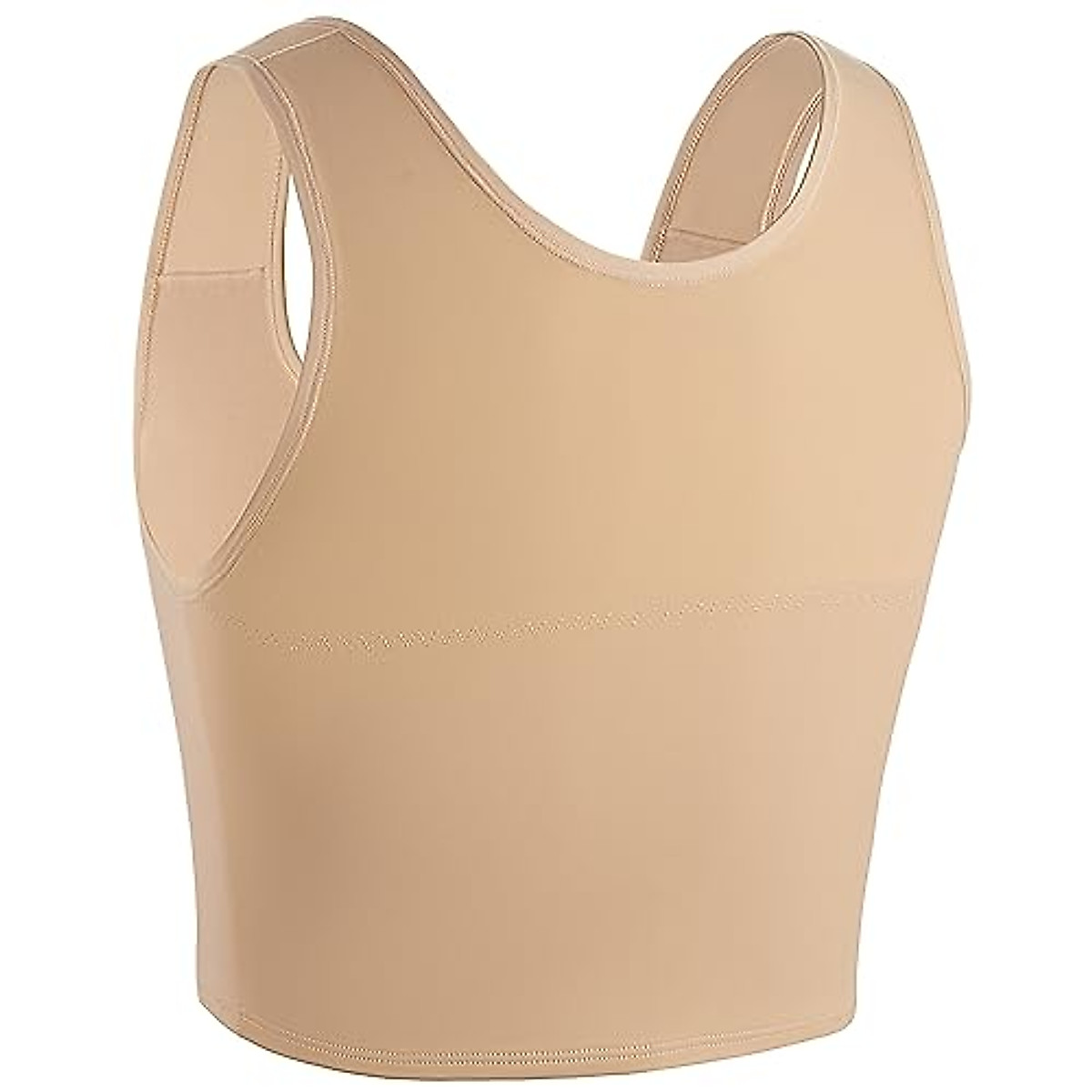 XUJI Women Transgender FTM Breathable Half Chest Binder (K, L)