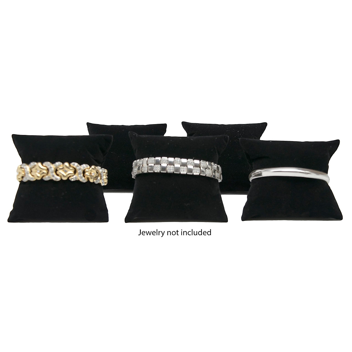 Novel Box Black Velvet Jewelry Display Watch Pillow 5 Pack - Bracelet Pillows for Easy Care & Soft Protection - Watch Cushion for Birthday, Valentine’s Day & Wedding Gift Displays