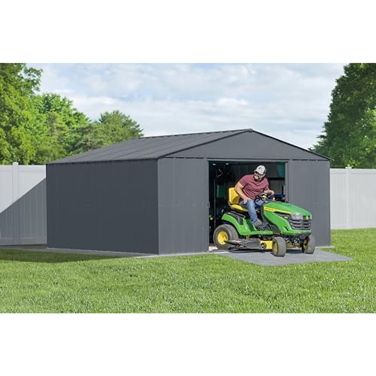 Arrow Classic Metal Shed, 14 x 12, Charcoal