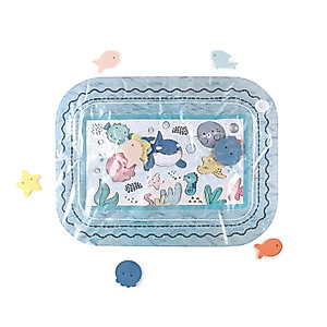 The Peanutshell Sealife Water Play Mat | Inflatable Sensory Development Toy & Tummy Time Mat