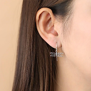 Boma Jewelry Sterling Silver Dragonfly Dangle Earrings