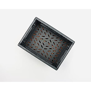 Chloe Emily & Co Stylish Stackable Storage Bins | Sets Plastic Sturdy Foldable Storage Crates for Office, Pantry, Bathroom & Kitchen Organization | Set of 2 (Large, Pink)