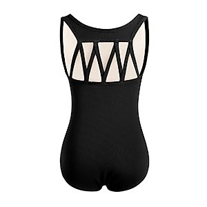 DANSHOW Tank Dance Leotards for Girls,Back M Straps(6001-XL-06)
