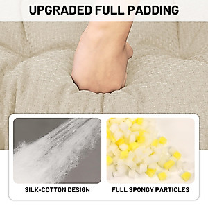 Lokex Bench Cushion,36x14In Thick and Breathable Bench Cushions for Indoor Furniture,Tufting Window Seat Cushions Indoor,Cream