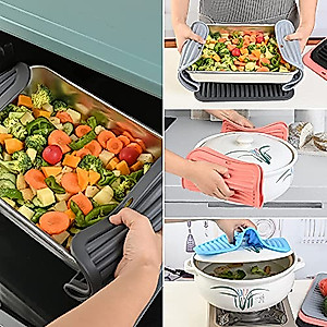 Smithcraft Silicone Trivets for Hot Dishes, Pots and Pans, Hot Pads for Kitchen Counter, Silicone Pot Holders Mats, Heat Resistant Mat for Quartz Countertops, Multi Use Silicone Trivet Mat Set 2 Teal